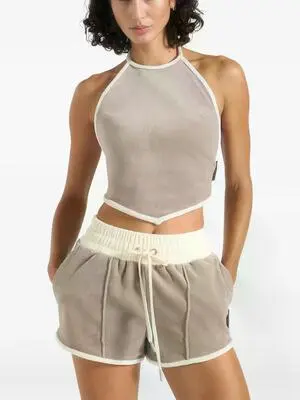 Manière De Voir Asymmetrical Halter Neck Sleeveless Top