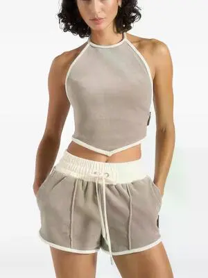 Manière De Voir Asymmetrical Halter Neck Sleeveless Top