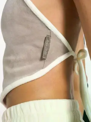 Manière De Voir Asymmetrical Halter Neck Sleeveless Top