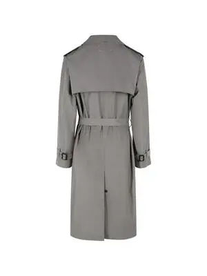 MAISON MARGIELA Double-breasted Trench Coat - Grey