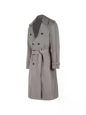 MAISON MARGIELA Double-breasted Trench Coat - Grey