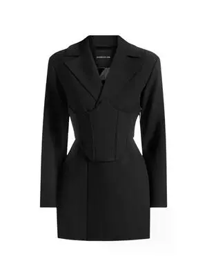 Manière De Voir Lacey Corset Detail Mini Dress - Black