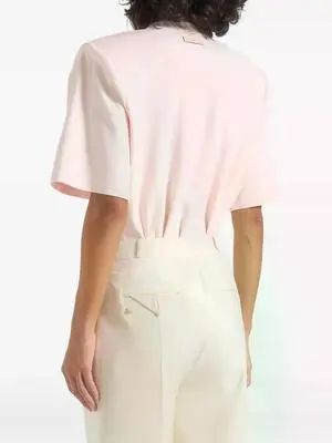 Manière De Voir Wide Shoulder Bodysuit T-shirt - Pink
