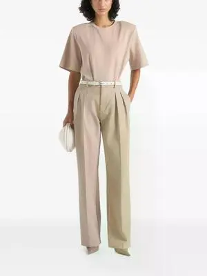 Manière De Voir Wide-shoulder Bodysuit T-shirt - Neutrals