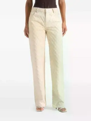 Manière De Voir Elyssa Diamond Stitch Denim Jeans