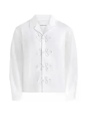 Manière De Voir Valen In Applique-detail Long-sleeve Shirt - White