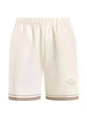 Manière De Voir Baroque Shorts With Contrast Hem - Neutrals