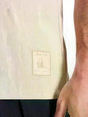 Manière De Voir Ts003 In Cream Fitted Luxe T-shirt - Neutrals