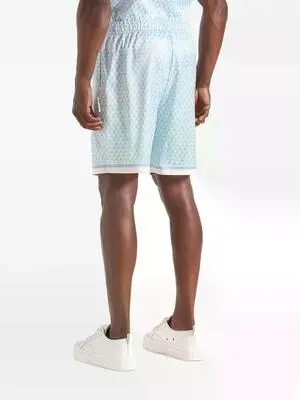 Manière De Voir Eiffel Monogram Relaxed Fit Shorts - Blue