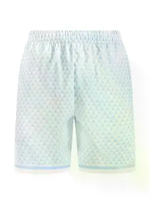 Manière De Voir Eiffel Monogram Relaxed Fit Shorts - Blue