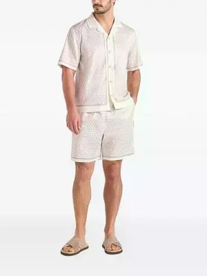 Manière De Voir Maniera De Voir Eiffel Monogram Satin Shorts