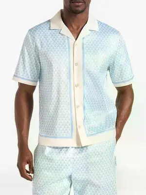 Manière De Voir Eiffel Monogram Resort Shirt - Blue