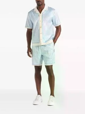 Manière De Voir Idriss In Pale Eiffel-monogram Resort Shirt