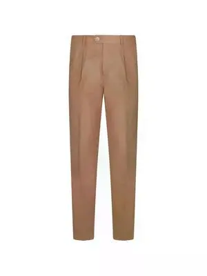 Brunello Cucinelli Pleated Waistband Tapered Trousers - Neutrals
