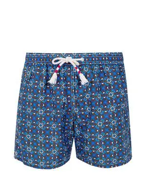 MC2 SAINT BARTH Lightning Majolica Swim Shorts - Brown