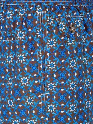 MC2 SAINT BARTH Lightning Majolica Swim Shorts - Brown