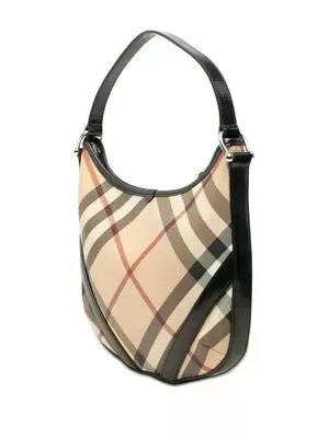 Burberry Supernova Check Coated Canvas Larkin Hobo Bag - Neutrals