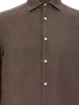MC2 SAINT BARTH Pamplona Button-down Linen Shirt - Brown