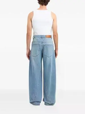 Gcds Stone-washed Wide-leg Jeans