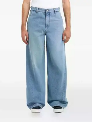 Gcds Stone-washed Wide-leg Jeans