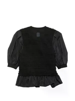 JUUN.J Shirred Ruffle Puff Sleeve T-shirt