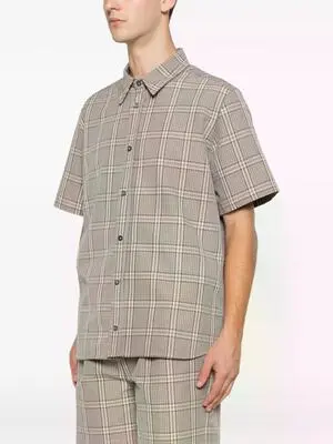 AMARANTO Checked Short-sleeve Shirt
