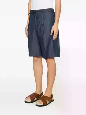 HEVO Pleated Drawstring Shorts - Blue
