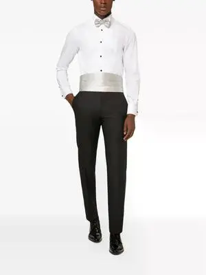Boggi Milano Tailored Trousers With Satin Stripe