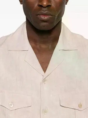 Eleventy Linen Pocket Shirt - Pink