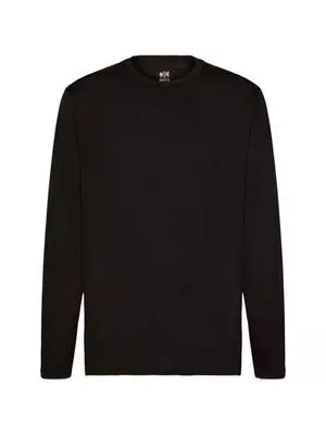 Boggi Milano Long-sleeved Pima Cotton Jersey T-shirt - Black