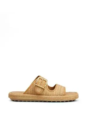 TOD'S Woven Effect Buckle Strap Sandals