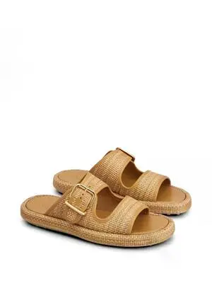 TOD'S Woven Effect Buckle Strap Sandals