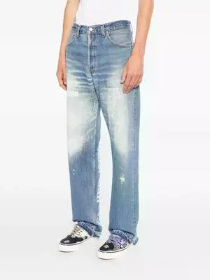 BETTER WITH AGE Distressed Faded Jeans