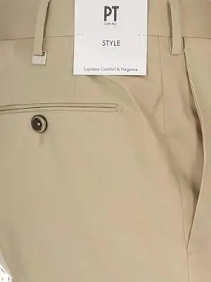 PT TORINO Pressed Crease Slim-fit Trousers - Neutrals
