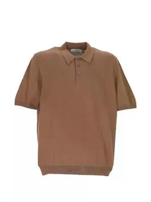 GRAN SASSO Short-sleeve Polo Shirt - Brown