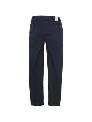 RE-HASH Pleated Turn-up Trousers - Blue