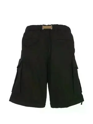 WHITE SAND Belted Cargo Shorts - Black