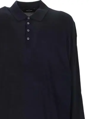 GRAN SASSO Long-sleeved Polo Shirt - Blue