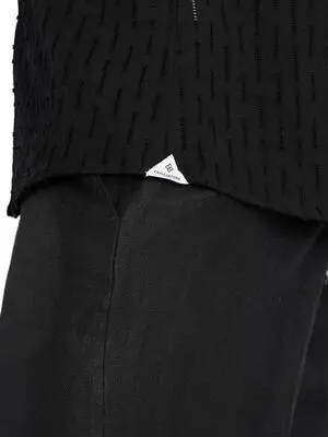 Tagliatore Cannes Stripe-pattern Band-collar Shirt