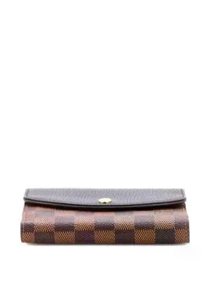 LOUIS VUITTON Normandy Wallet Damier And Leather Compact Small Wallets