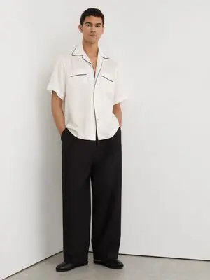 REISS Canyon Jacquard-stripe Piped Shirt