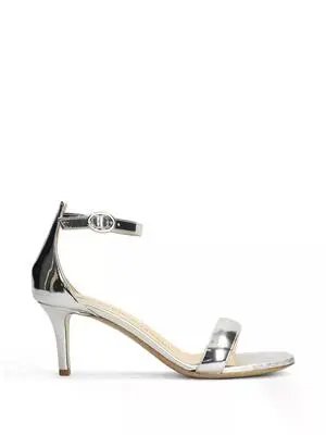 FABIO RUSCONI Metallic Ankle Strap Sandals - Silver