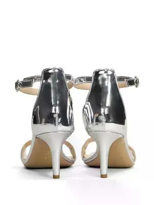 FABIO RUSCONI Metallic Ankle Strap Sandals - Silver