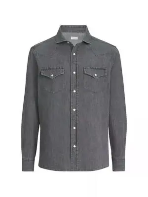 Brunello Cucinelli Lightweight Denim Shirt - Grey