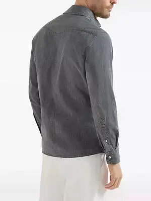 Brunello Cucinelli Lightweight Denim Shirt - Grey