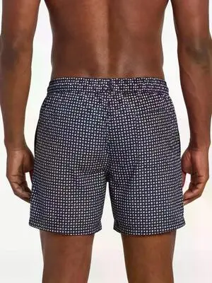 Altea Geometric Print Drawstring Swim Shorts - Blue