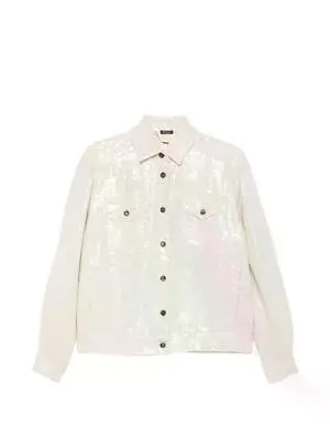 Kiton Embellished Sequin Button-up Jacket