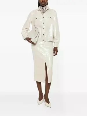 Kiton Embellished Sequin Button-up Jacket