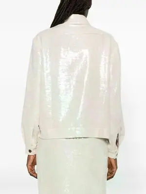 Kiton Embellished Sequin Button-up Jacket