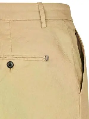 DONDUP Logo Plaque Turn-up Trousers - Neutrals